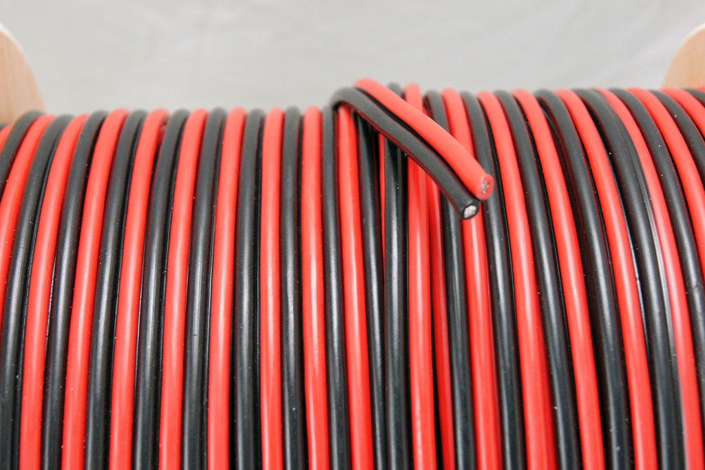 18 Gauge Red Black ZIP Wire AWG Cable Power Ground Stranded Copper Car ...