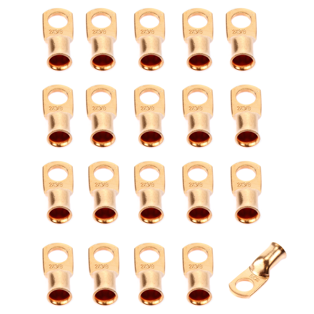 Wire Ring Terminal Copper 2 AWG Gauge Connectors Car Audio Terminals ...