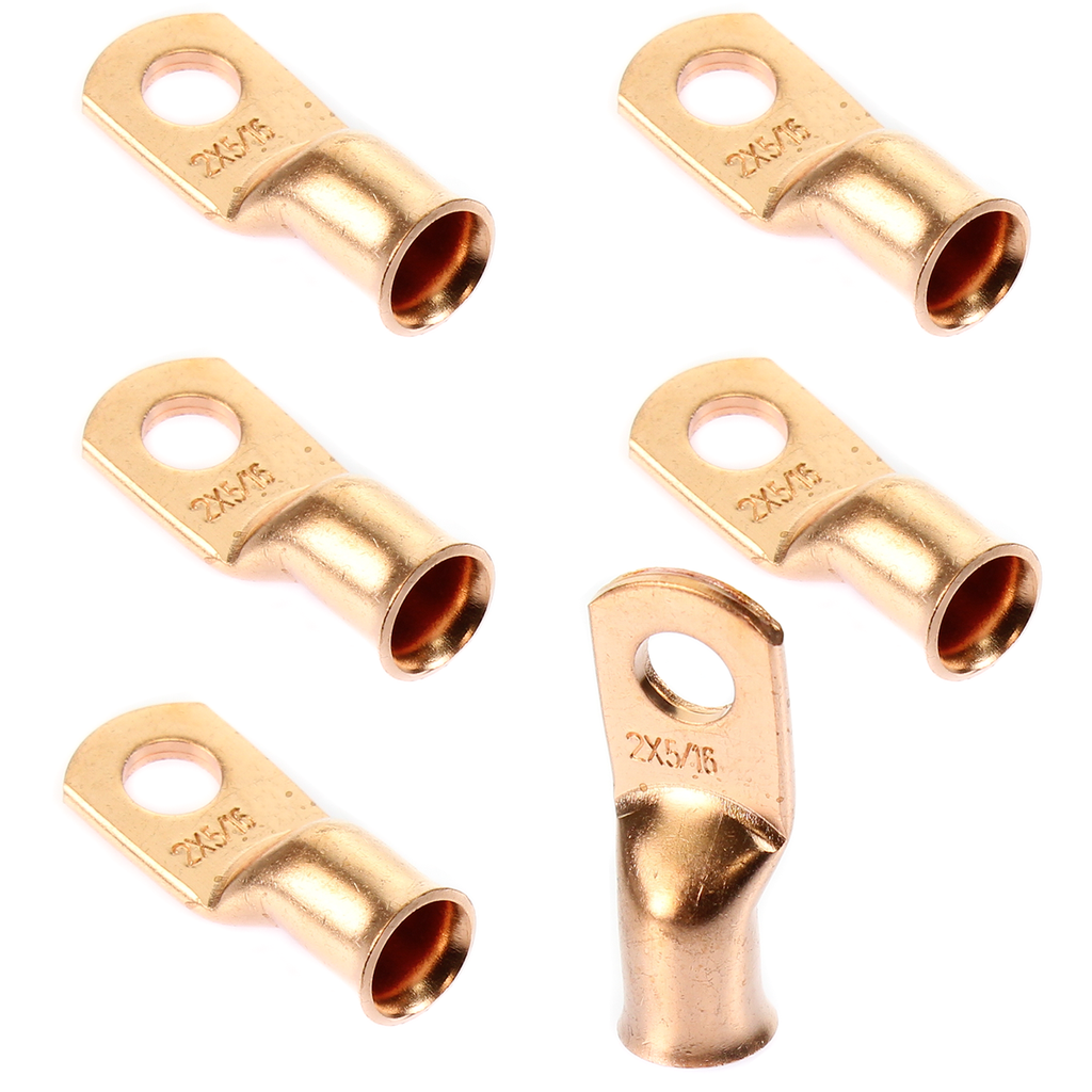 Wire Ring Terminal Copper 2 AWG Gauge Connectors Car Audio Terminals ...