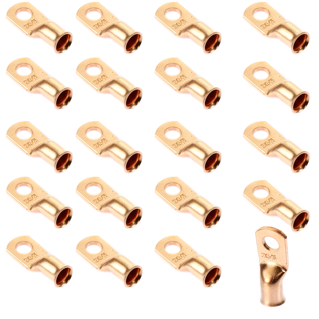 Wire Ring Terminal Copper 2 AWG Gauge Connectors Car Audio Terminals ...